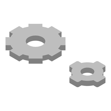 Icono Del Sistema De Engranajes Isométrico Del Icono De Vector Del