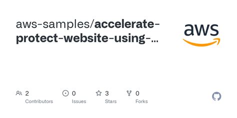 github aws samples accelerate protect website using cloudfront and