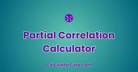 partial correlation calculator