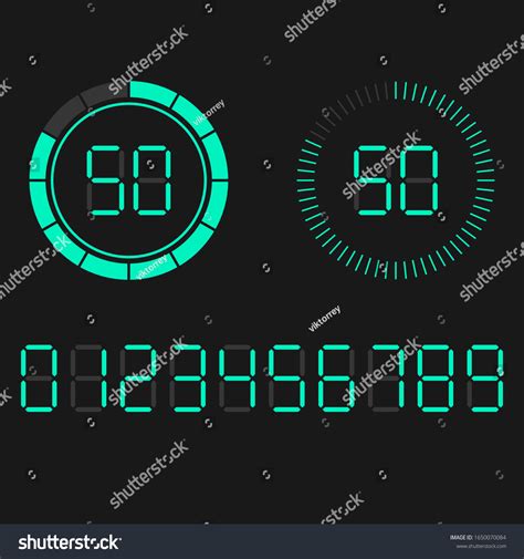 Digital Countdown Timer Scoreboard Days Hours Stock Vector Royalty