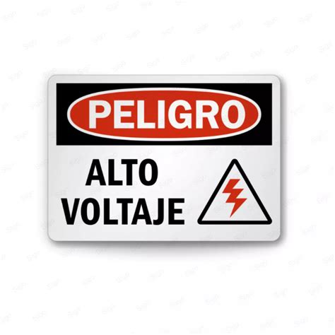 Rótulo De Peligro Alto Voltaje Sigo
