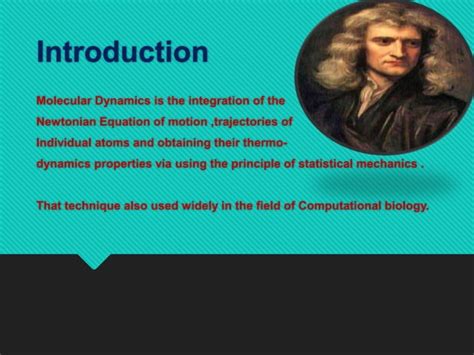 Molecular Dynamics And Namd Simulation Pptx