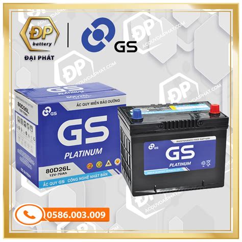 Ắc Quy GS MF 80D26L (12V-70Ah)