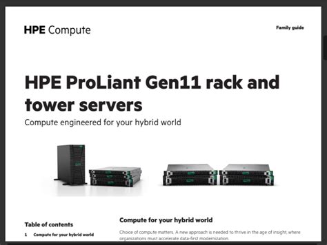 HPE ProLiant Gen Rack And Tower Servers Zunesis