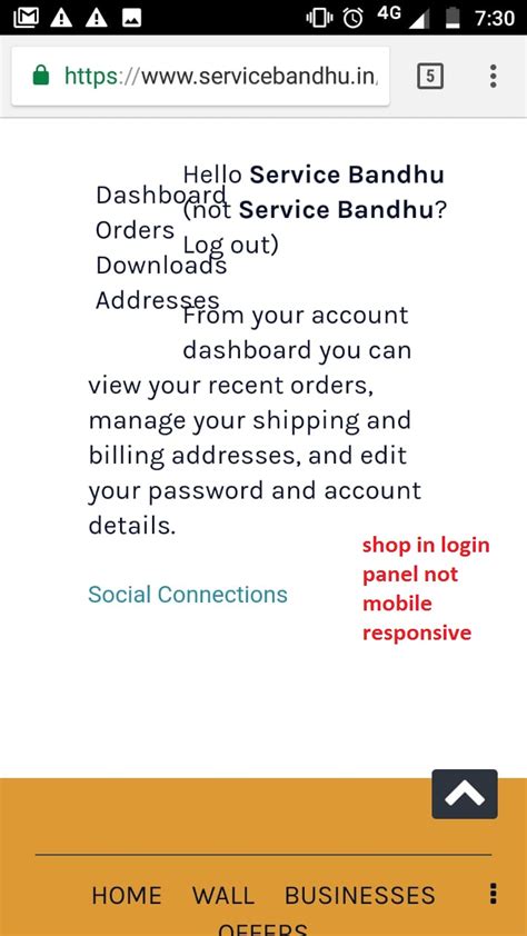 Shop In Login Panel Not Mobile Responsive Wyzi Documentation