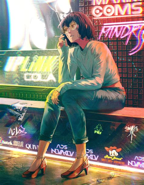 Spindle Aidenr0 Original Absurdres Commentary English Commentary Highres 1girl Ad Arm