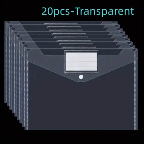 Plastic Envelope Clear Envelope Folder A4 Size Document Temu