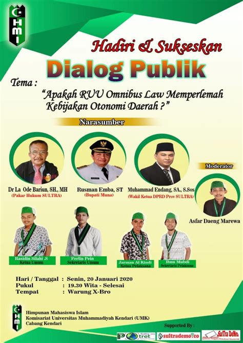 Bahas Omnibus Law Hmi Komisariat Umk Bakal Gelar Dialog Publik Potret Sultra
