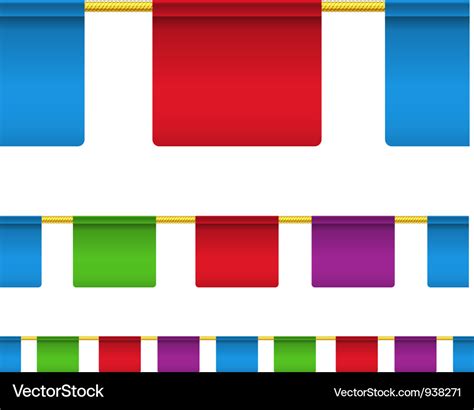 Rectangular Flag Banners Royalty Free Vector Image
