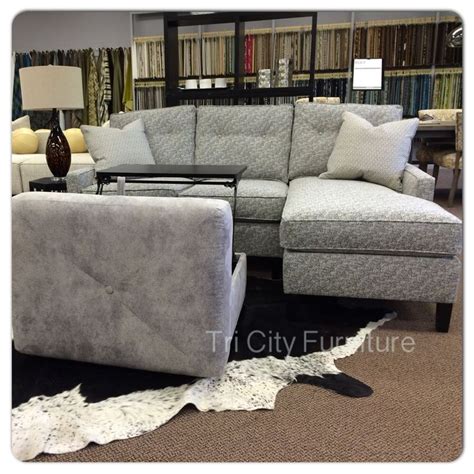 Comfortable Sofa And Chaise With Pull Up Table Ottoman Todd Sectional