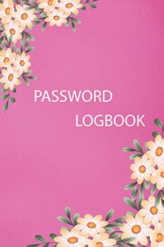 Password Logbook Pink Flowral Password Book Password Note Book And