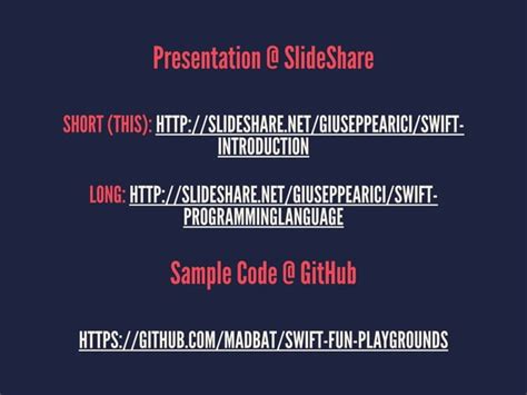 Swift Introduction Ppt