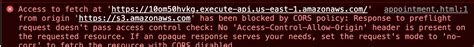 How Can I Resolve A Cors Policy Error Error Code 400 Aws Repost