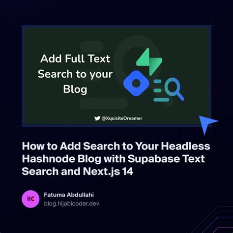Hashnode On Linkedin Learn How To Add Search To Your Hashnode Headless Blog With Supabase Text