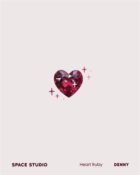 Ruby Heart Tattoo