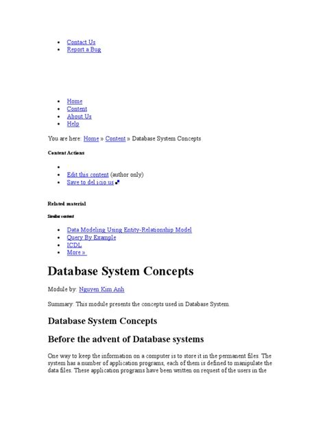 Database System Concepts Before The Advent Of Database Systems Pdf Abstraction Computer