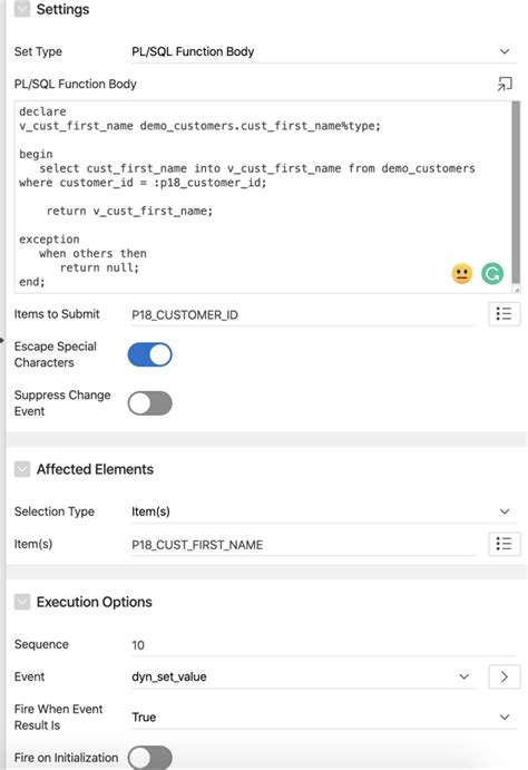 Oracle Apex Set Value Dynamic Action Examples • Vinishdev