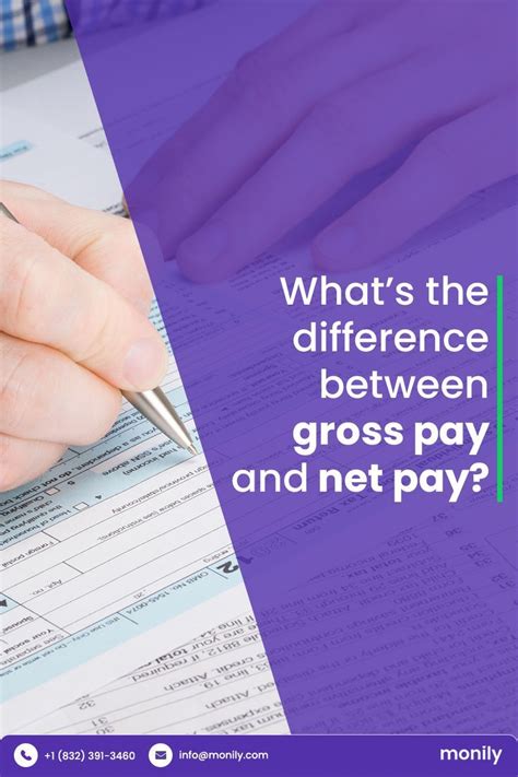 Difference Between Gross Pay And Net Pay Subtraction Infographic Different
