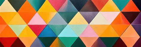 Intricate Triangular Patterns Create A Vivid Tapestry Of Colors