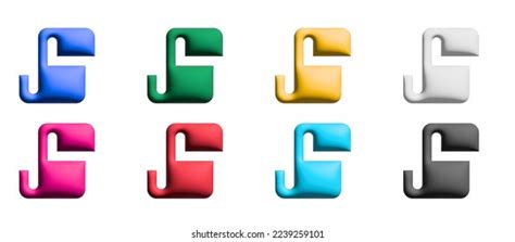 Script Icon Set Colored Symbols Graphic Stock Illustration 2239259101