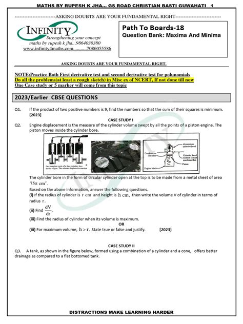 Path To Boards 18 Maxima And Minima Download Free Pdf Sphere Area