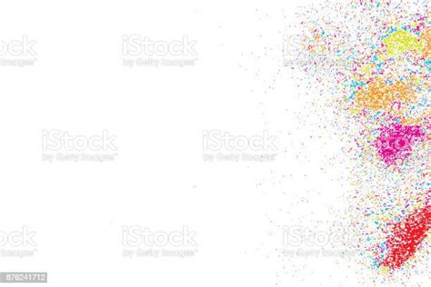 색종이의 화려한 폭발입니다 흰색 배경에 고립 색의 반짝이 고 뿌리 낟 알 추상 휴가 그림 멀티 컬러 텍스처 Mardi Gras에 대한 스톡 벡터 아트 및 기타 이미지