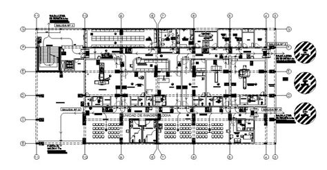 Furnished Building Floor Plan Drawing In Autocad