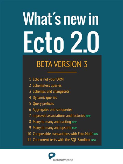 whats new in ecto 2 0 pdf databases postgre sql