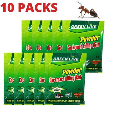 10 Pack Powder Cockroach Ant Bait Effective Insect Killer Ant Cockroach Killing Bait Ubat
