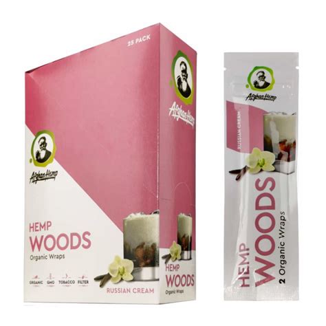 Afghan Hemp Woods Organic Wraps Russian Cream 25 Per Box New England
