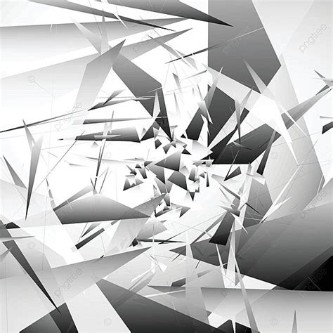 Vector Art Of Angular Shapes Forming Abstract Background Vector Angular Random Colorless Png