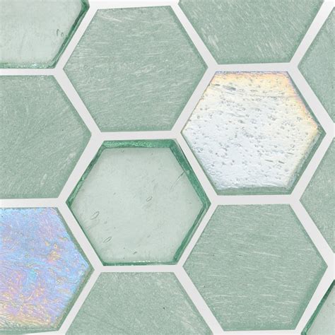 Seagrass Hexagonal Glass Tile E1xseagxxs American Glass Mosaics