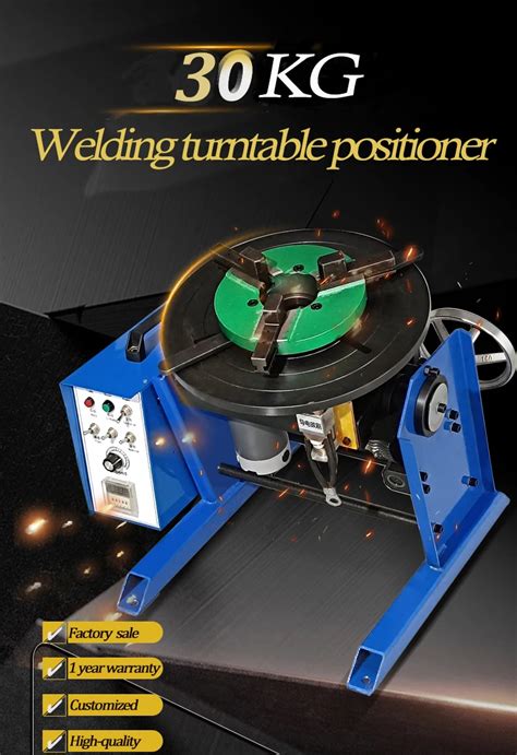 30kg Welding Positioner Rotating Table Speed 15rpm Welding Tables With