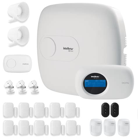 Kit De Alarme Intelbras Amt 2018 E Com 13 Sensores Com Monitoramento
