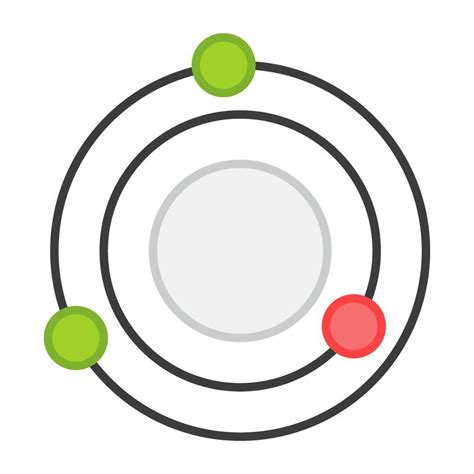 A Flat Design Icon Of Planet Orbits 40206527 Vector Art At Vecteezy