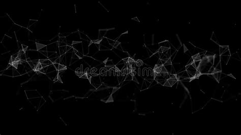 Abstract Dynamic Digital Flow With Connecting Dots And Lines Network