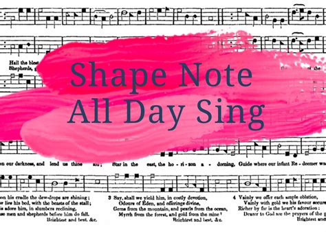 All Day Shape Note Sing Christ Church Anglican