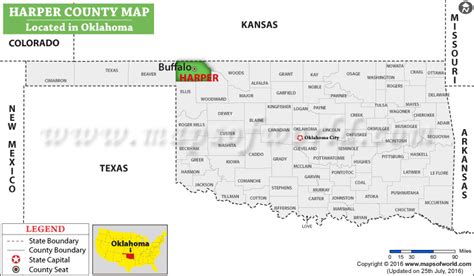 Harper County Map Oklahoma