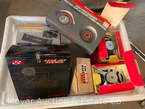 Tote With New Learjet Car Stereo A 710 Sparkomatic Speaker Set Roadmaster Car Stereo And 6