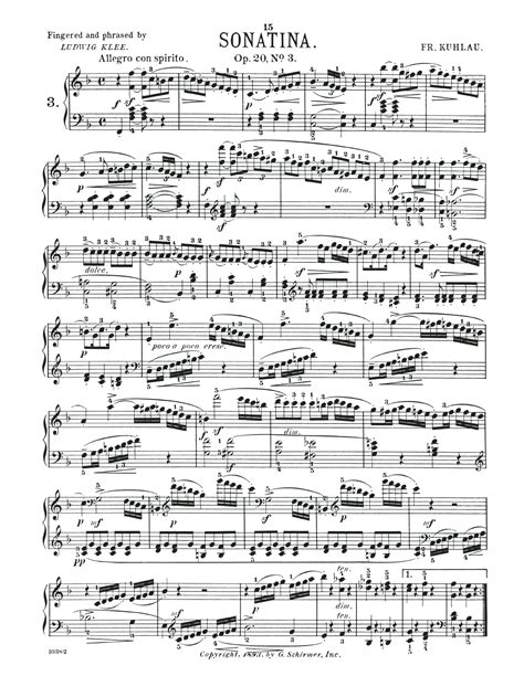 Friedrich Kuhlau Sonatina In F Major Op 20 No 3 Sheet Music