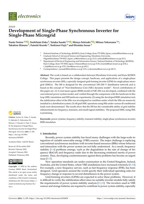 Pdf Development Of Single Phase Synchronous Inverter For Single Phase