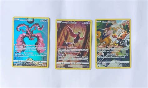 Pokemon Cards Legendary Birds Galarian Moltres Galarian Articuno