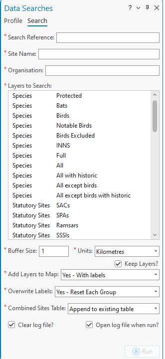 5 Running The Tool — Data Searches Arcpro User Guide 105 Documentation