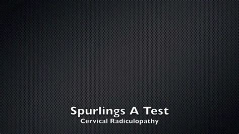 Cervical Axial Compression Test