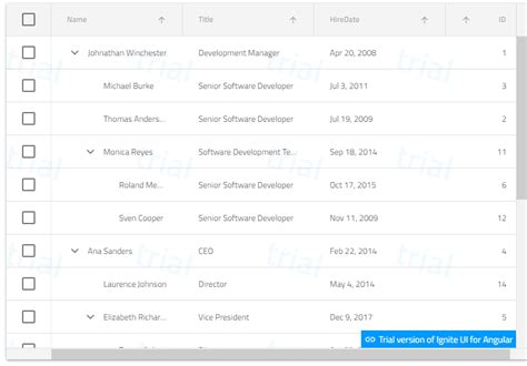 Ignite Ui For Angular 111 新機能 Igxtreegrid の 行選択モードに Multiplecascade が追加されました Infragistics