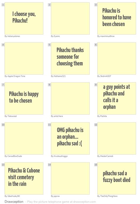 I Choose You Pikachu Drawception