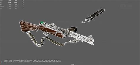 斯特林冲锋枪斯歪把子机枪3dmaya模型枪械模型模型下载 摩尔网cgmol