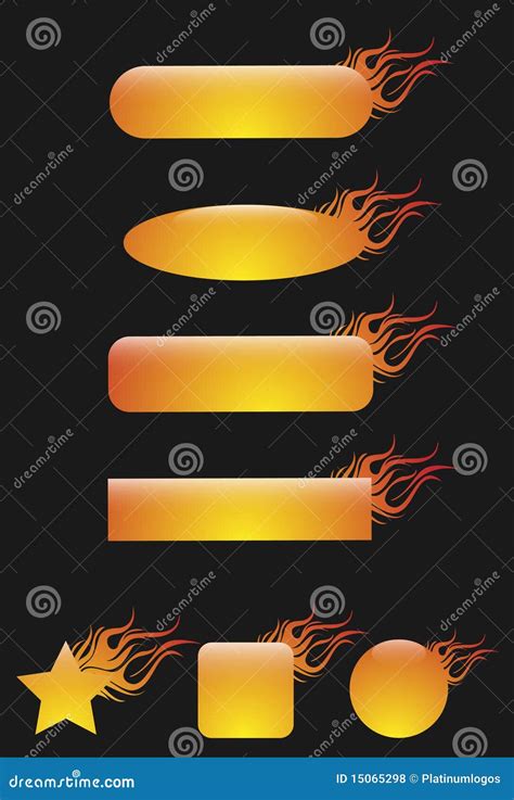 Flame Buttons Stock Illustrations 1629 Flame Buttons Stock