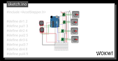 Controlling 4 Stepper Motors With 2 Joystick A4988 Motor Driver And