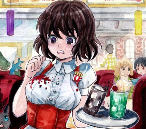 【未使用】手描きイラスト＊オリジナル『ハンバーガーショップにて』の落札情報詳細 ヤフオク落札価格検索 オークフリー
